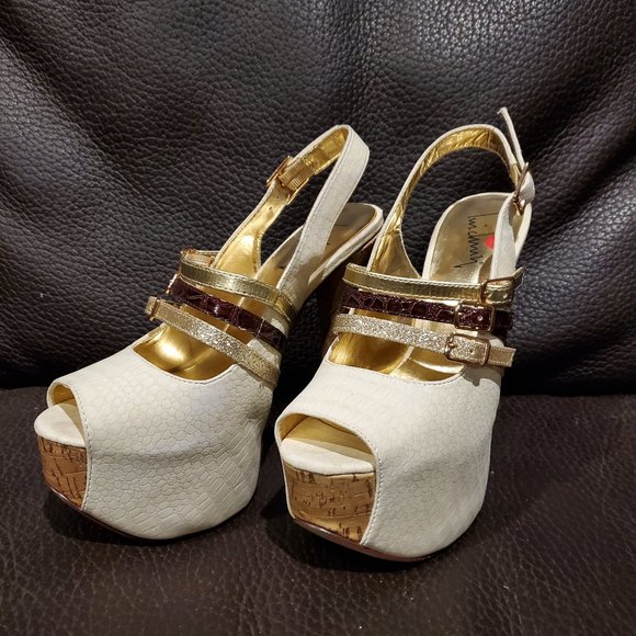 Linchiny | Shoes | Luichiny Platform Heels In Cream Color | Poshmark